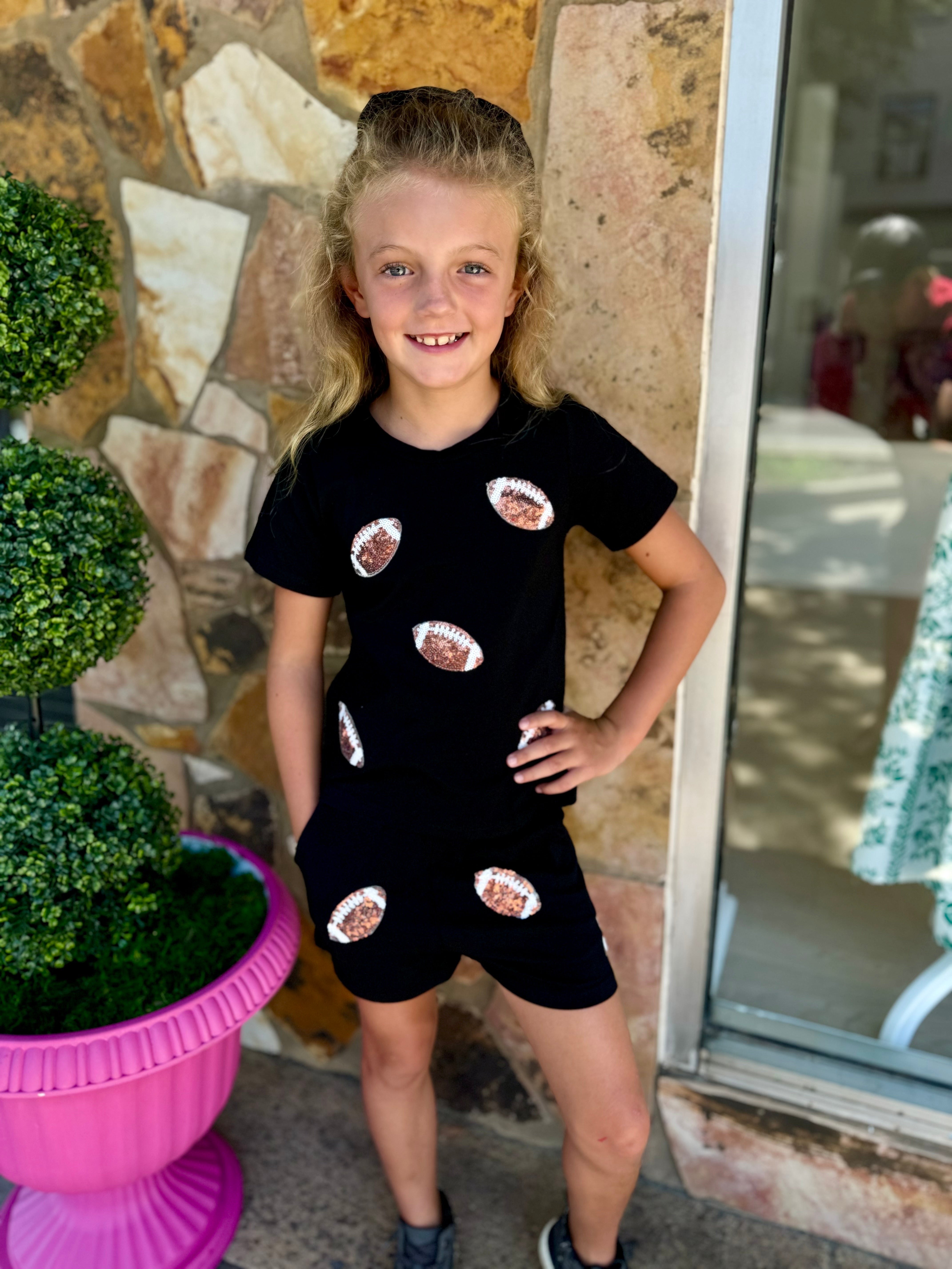 Girls Game Day Football Shorts – Dear Everly Boutique